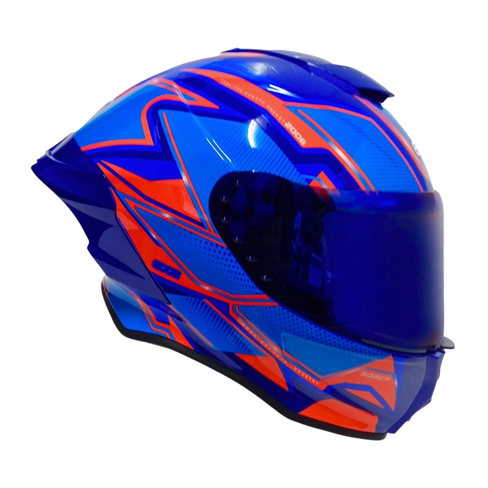 Casco Edge Shanghai Quartz Rojo / Azul Cert. Dot I Ece – Tienda Edge